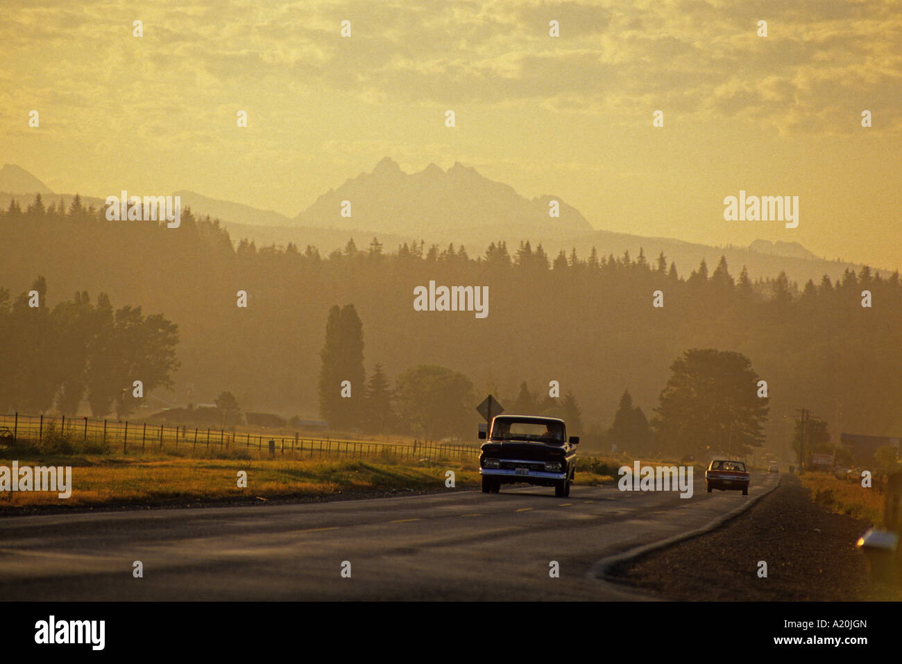 A country road in Seattle U.S.A. North America Stock Photo - Alamy