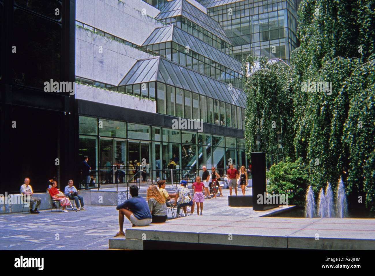 The courtyard of Museum of Modern Art in New York U.S.A. North America ...