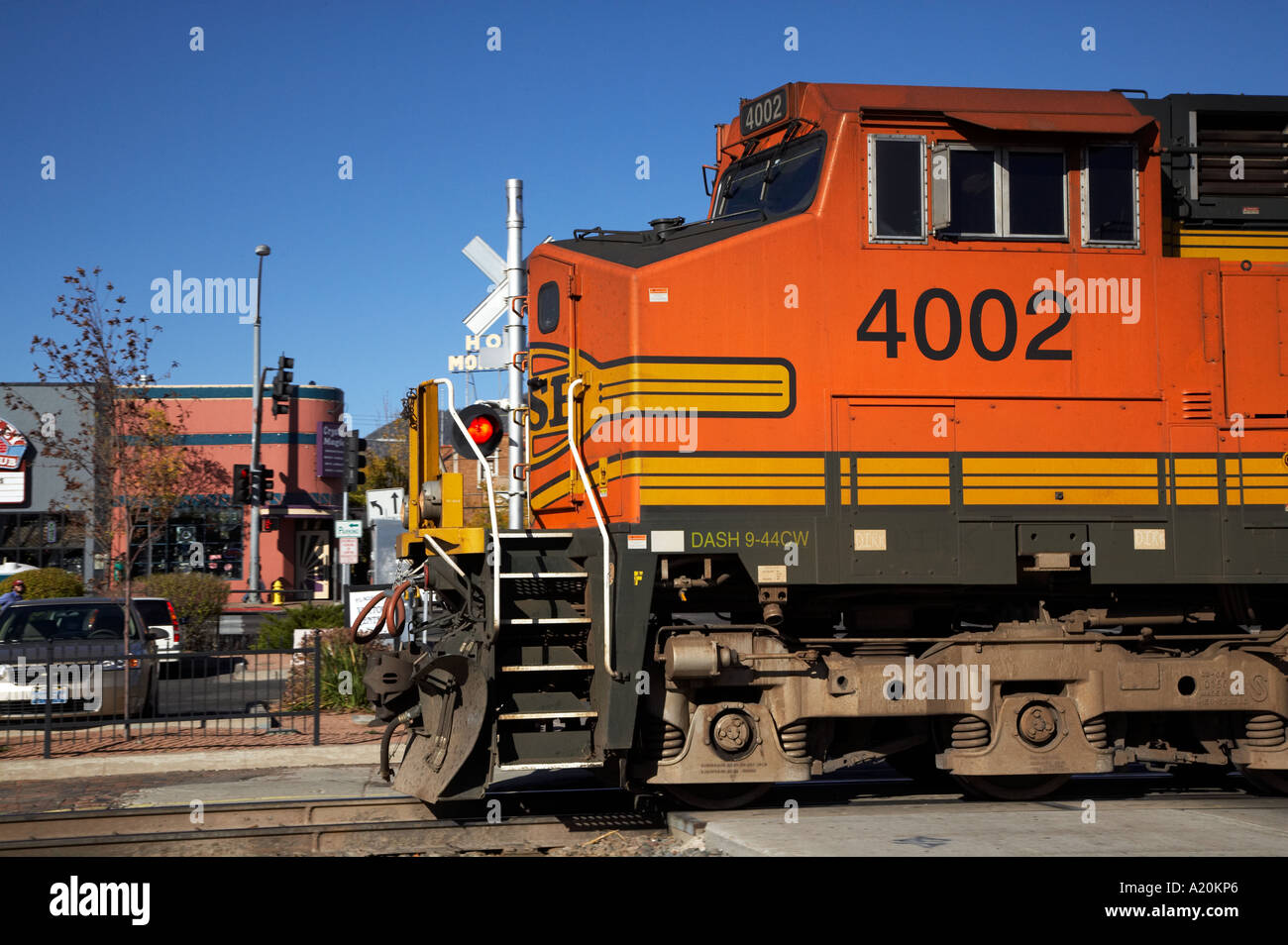 Goods Train Passing through Flagstaff Arizona USA Stock Photo - Alamy