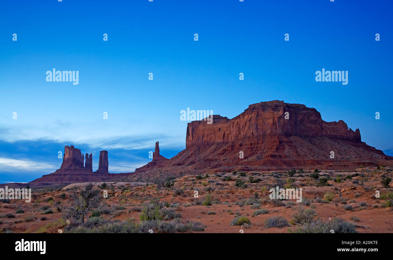 Dawn Skyline Monument Valley Utah USA Stock Photo - Alamy
