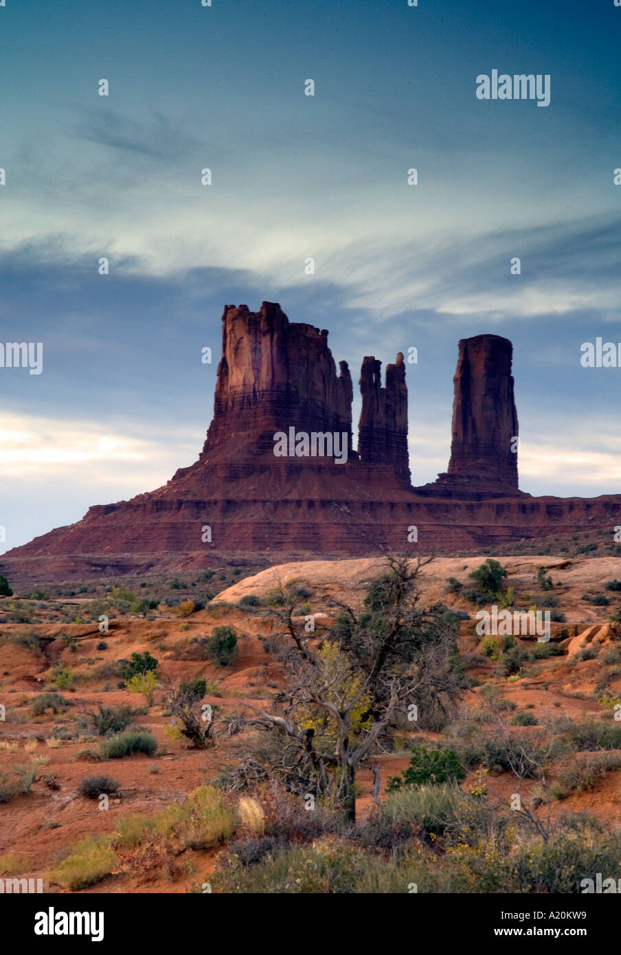 Dawn Skyline Monument Valley Utah USA Stock Photo - Alamy
