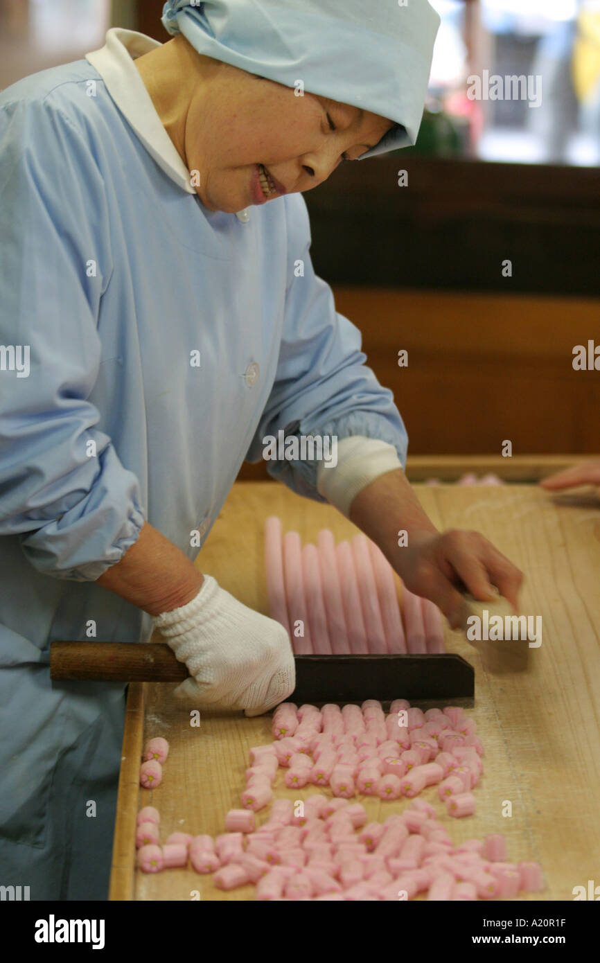 Kubota family making candy sweets in the tradional hand made way ...