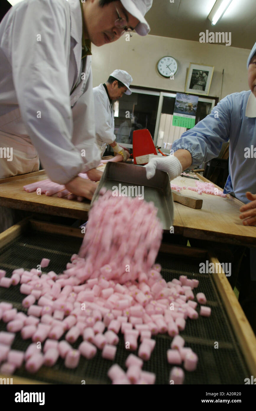 Kubota family making candy sweets in the traditional hand made way ...