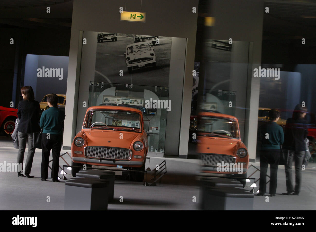 Couple in the Toyota Automobile Museum a three floor museum to the ...