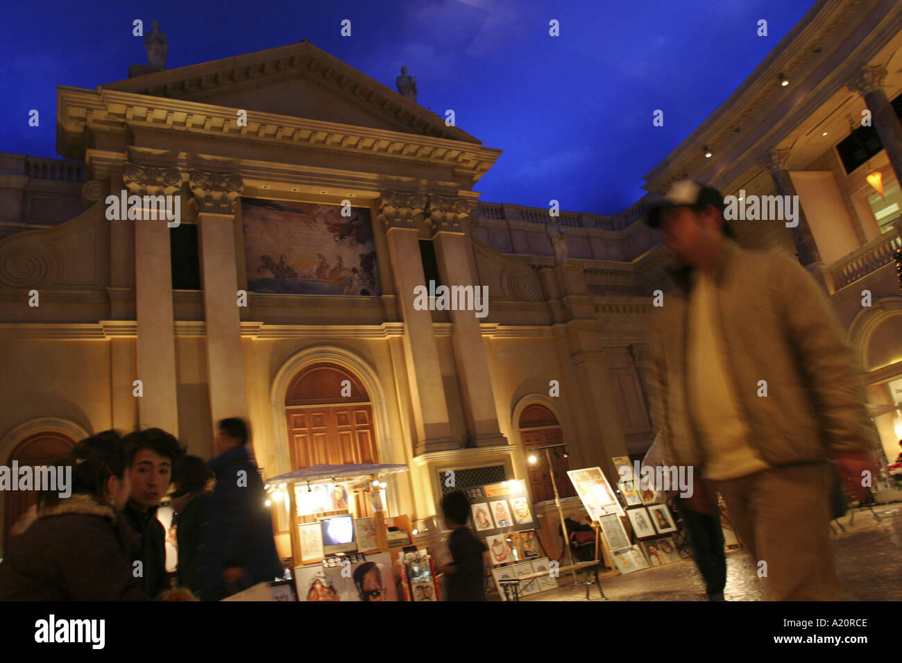 The Italian style Venus Fort shopping mall, Odaiba, Tokyo Bay area ...