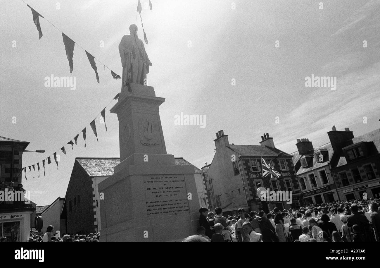 casting of the colour flag waving ceremony, Selkirk Common Riding ...