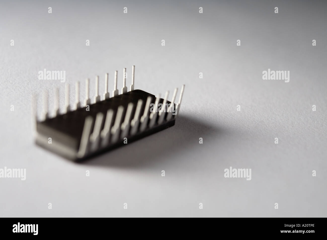 single computer chip on its back Stock Photo - Alamy