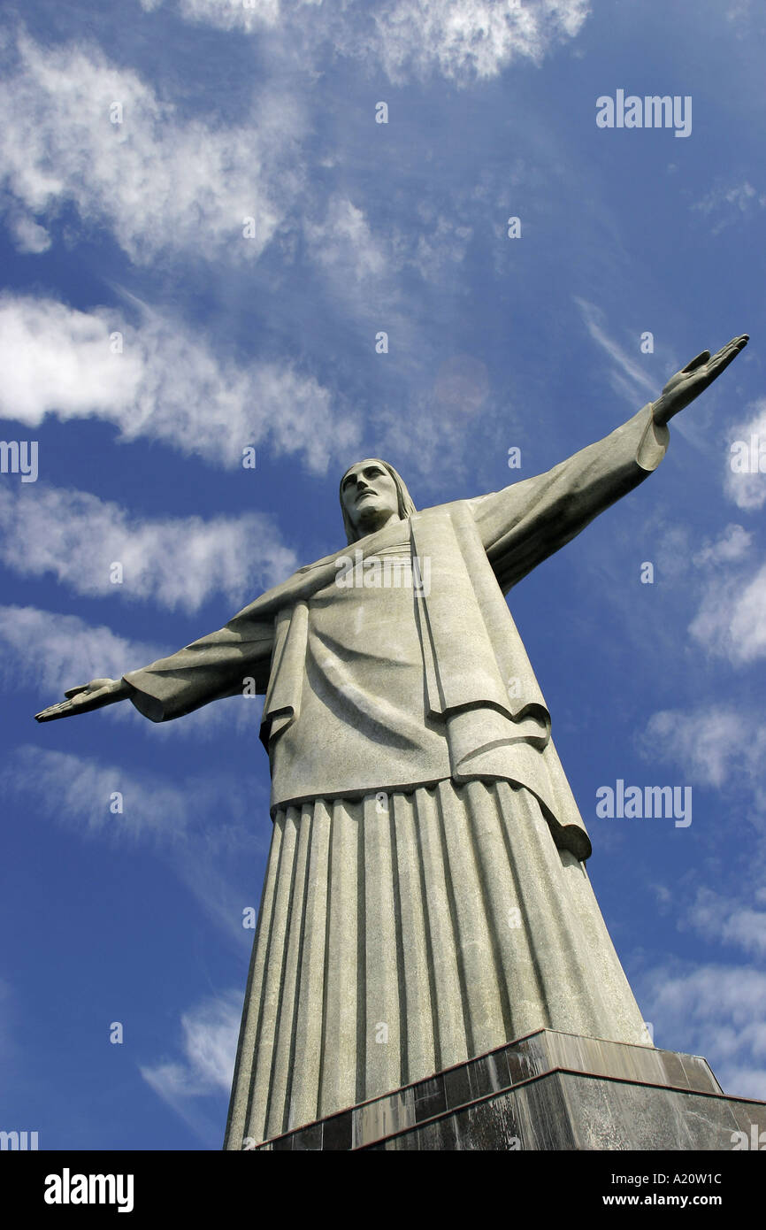 Christ the Redeemer statue stands on top of Corcovado Mountain, Rio De ...