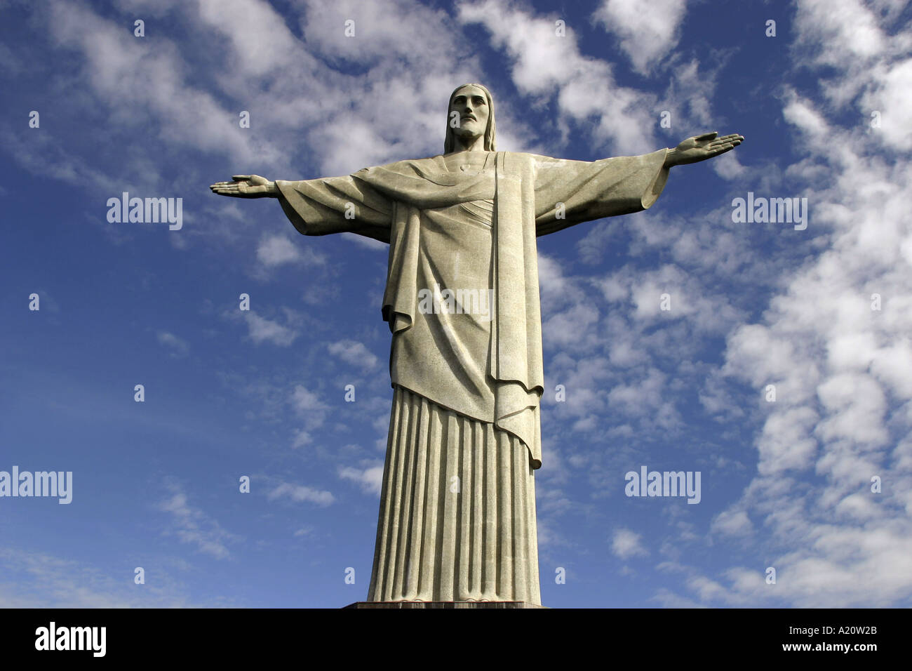 The Christ the Redeemer statue stands on top of Corcovado Mountain, Rio ...