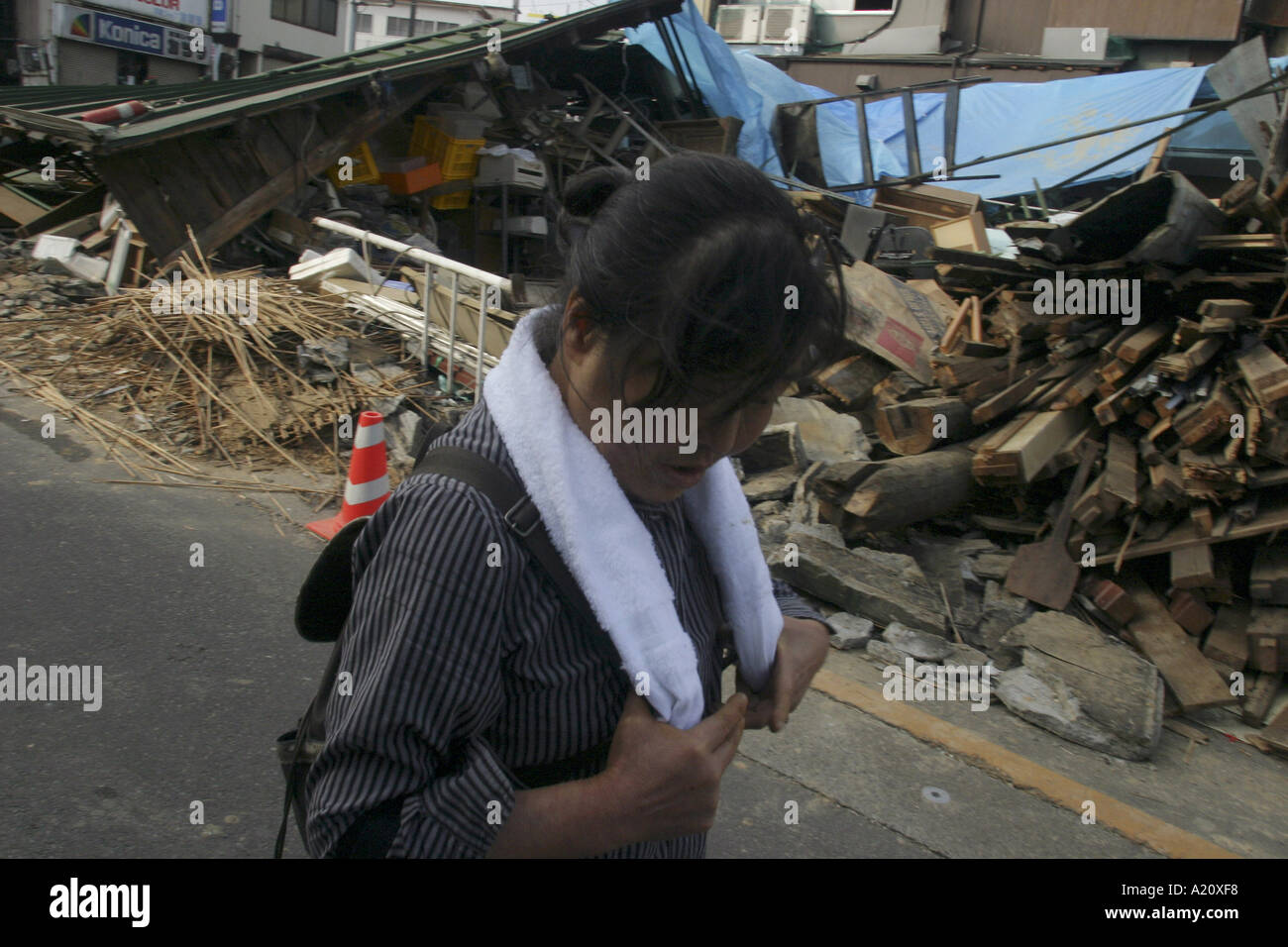 Aftermath of powerful earthquakes which hit northern Japan, October ...