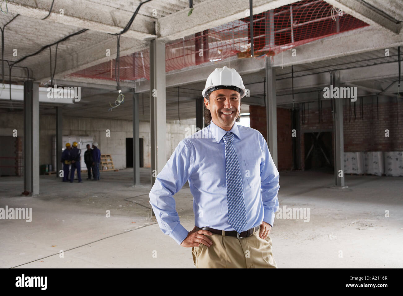 Portrait smiling construction manager hi-res stock photography and ...