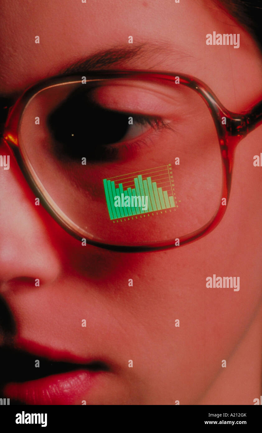 Glasses reflect computer hi-res stock photography and images - Alamy