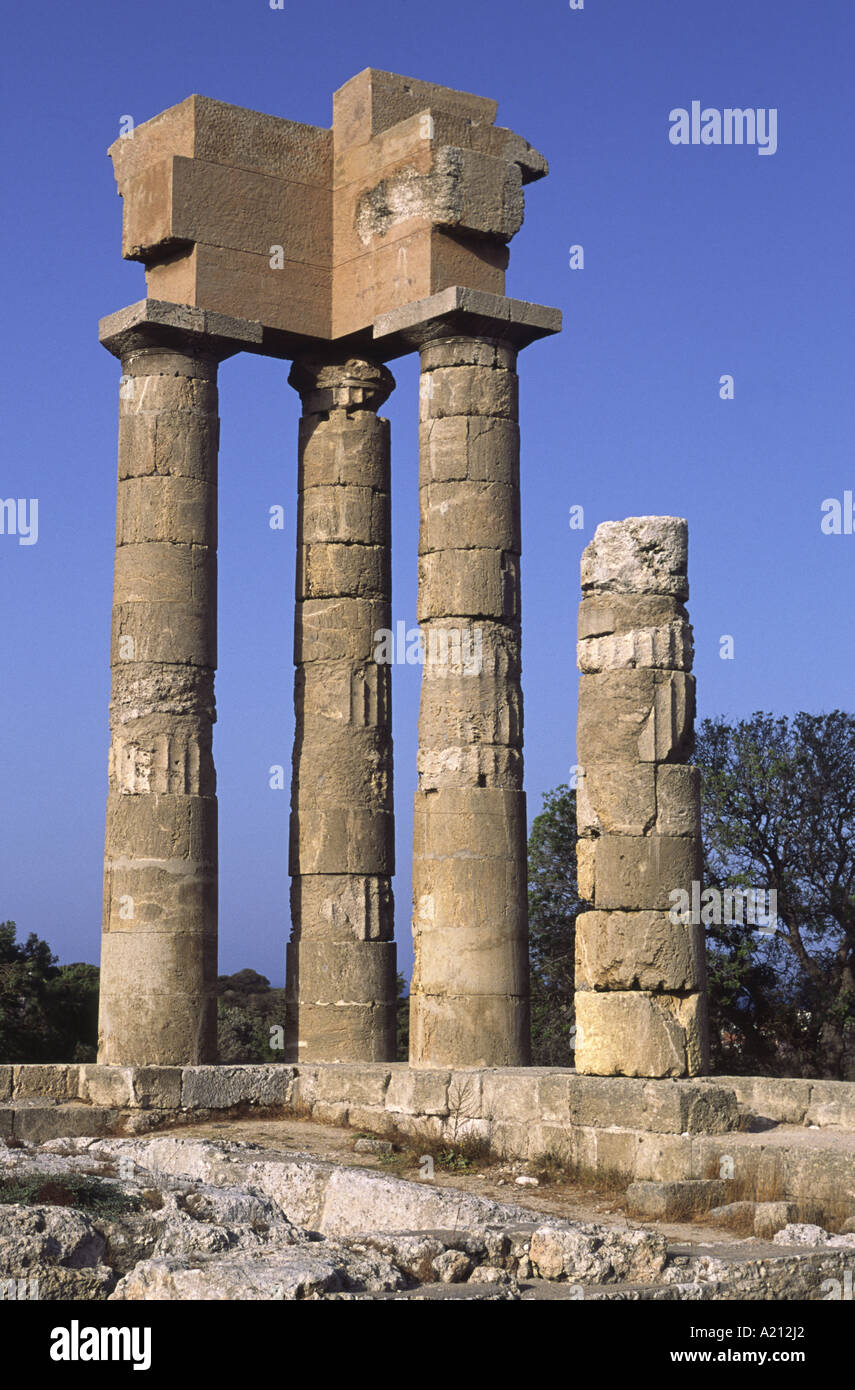 Acropolis Rhodes Dodecanese Greece Stock Photo - Alamy