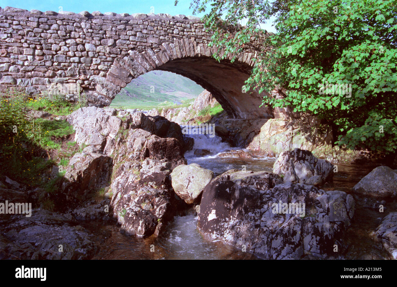 Scene through bridge, Hardnott Pass, Lake district Stock Photo - Alamy