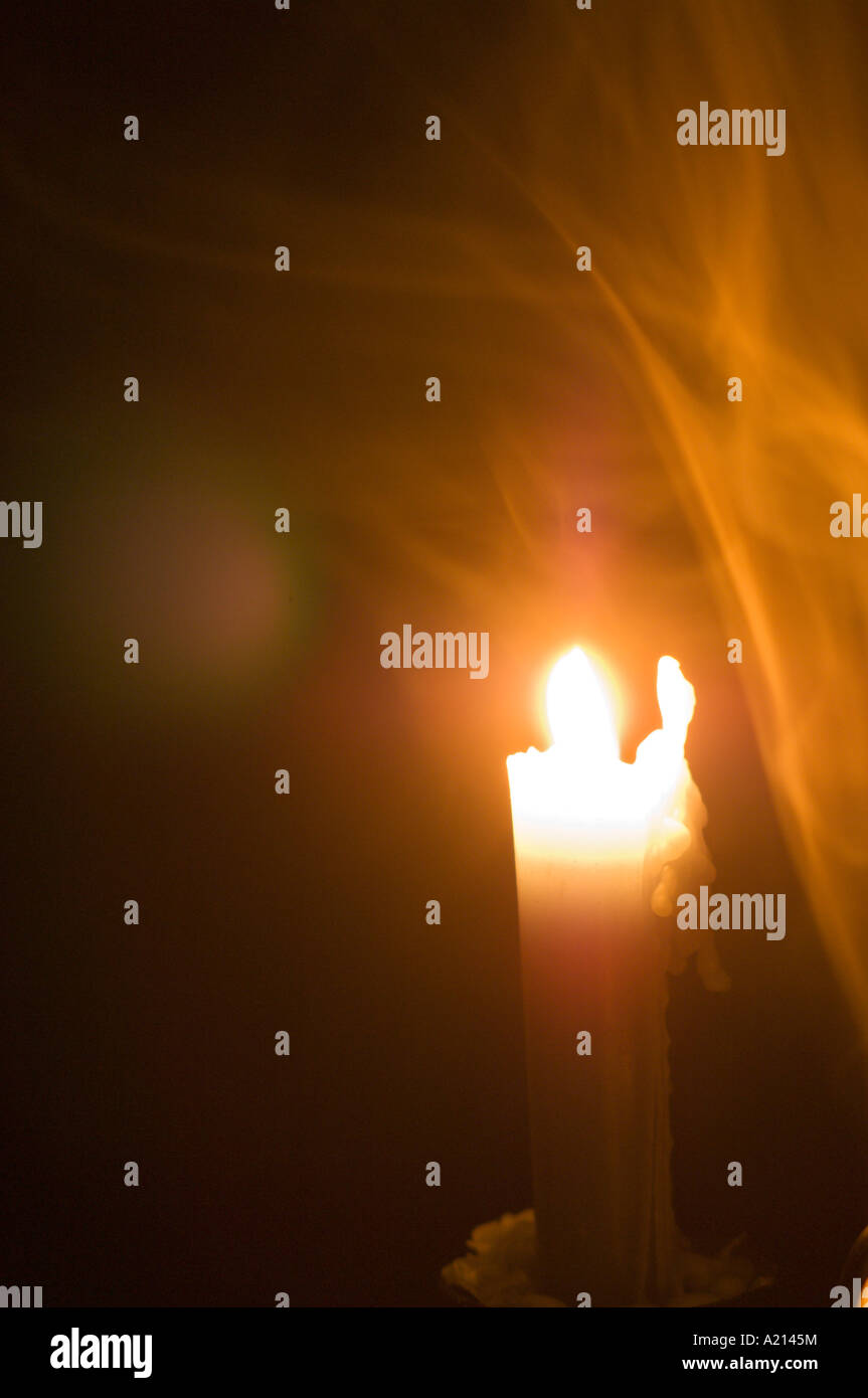 Candle Flame Smoke on black Stock Photo - Alamy