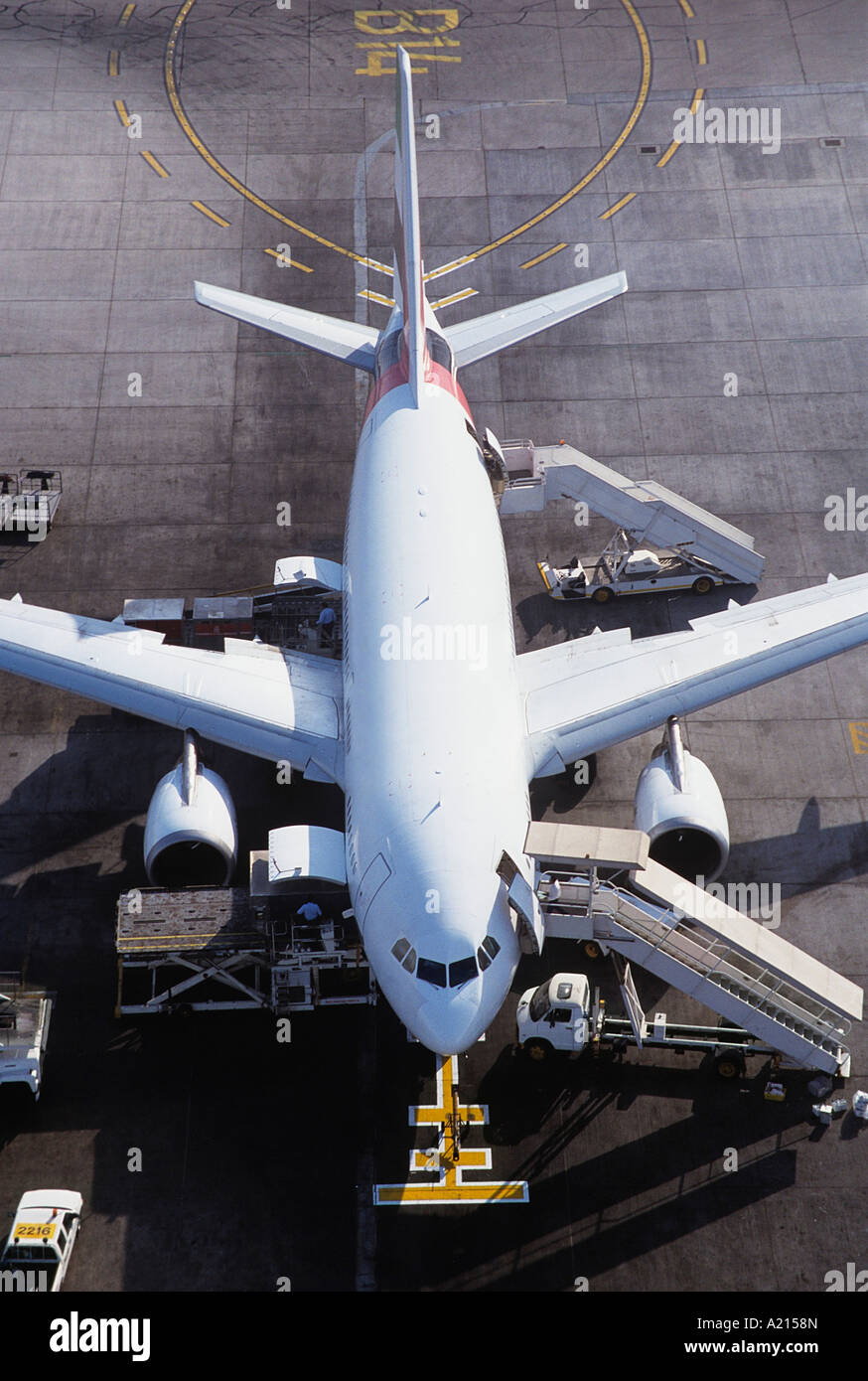 Commercial Airplane Ready for Loading Stock Photo - Alamy