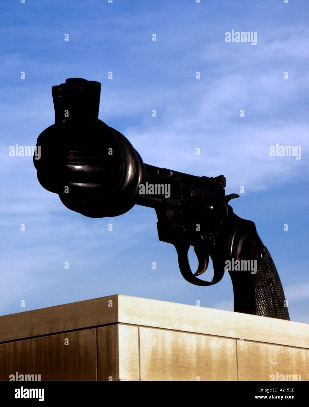 Anti gun sculpture United Nations Plaza Manhattan New York City USA J E ...