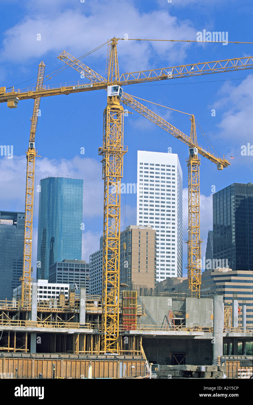 tower cranes commercial construction site Stock Photo - Alamy