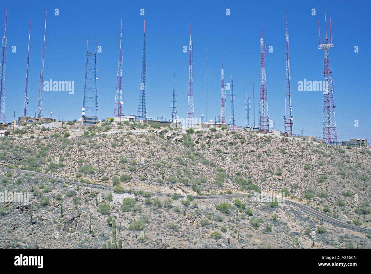 telecommunications towers Phoenix Arizona Stock Photo - Alamy