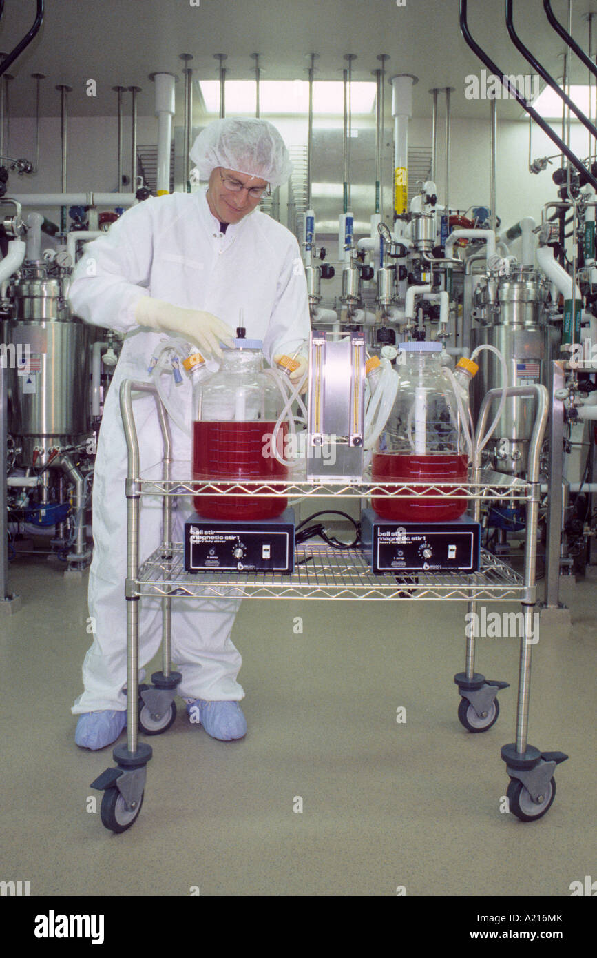 model released man bioengineer process solution Genetech Stock Photo ...