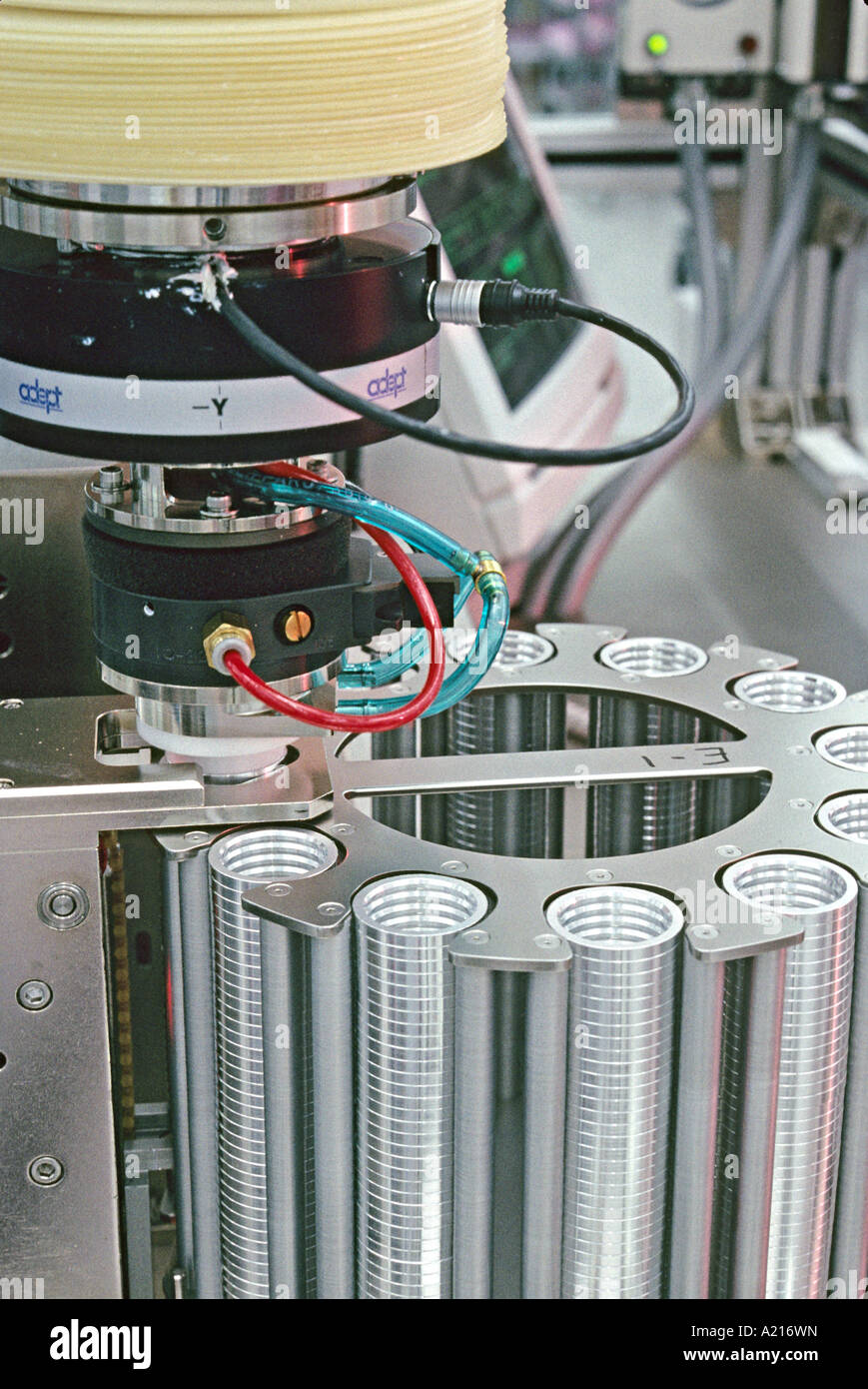 robotic assembly disk hard drive manufacturing Stock Photo - Alamy