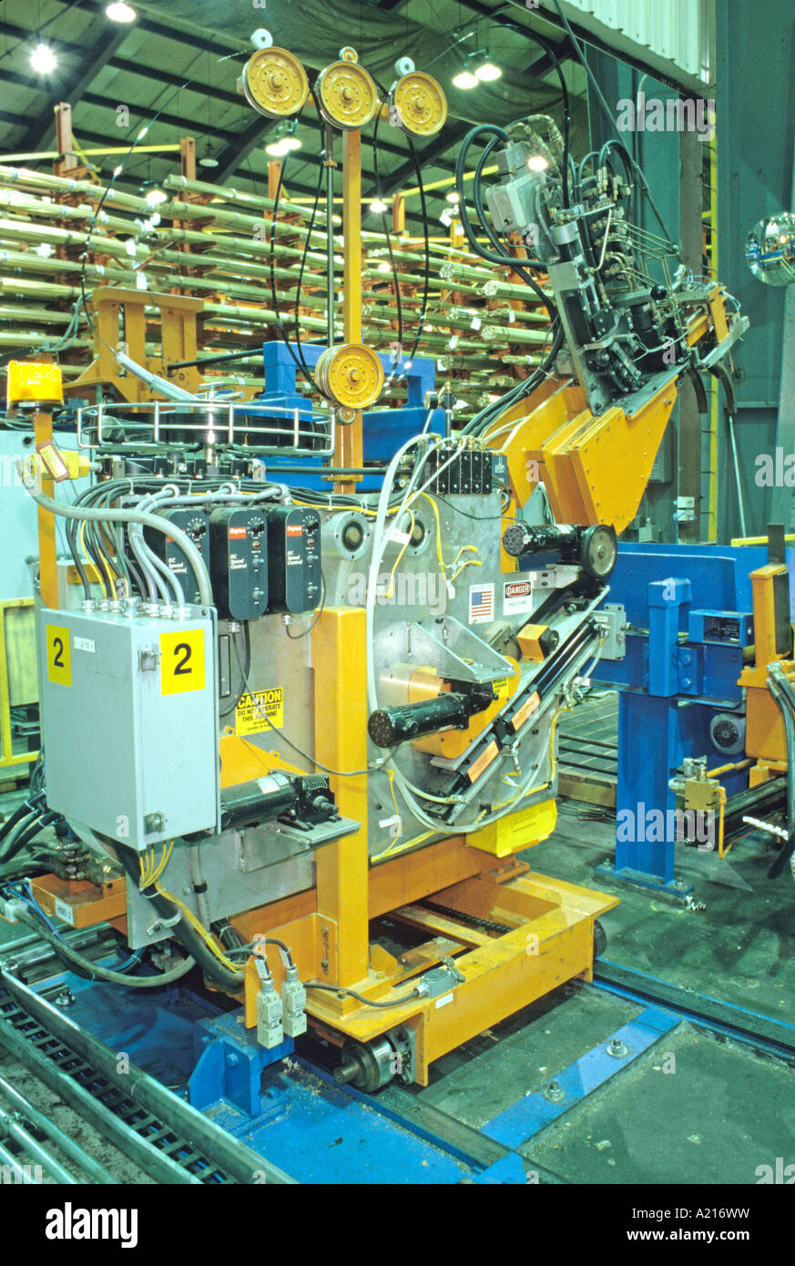 robotic brass rod packaging Stock Photo - Alamy