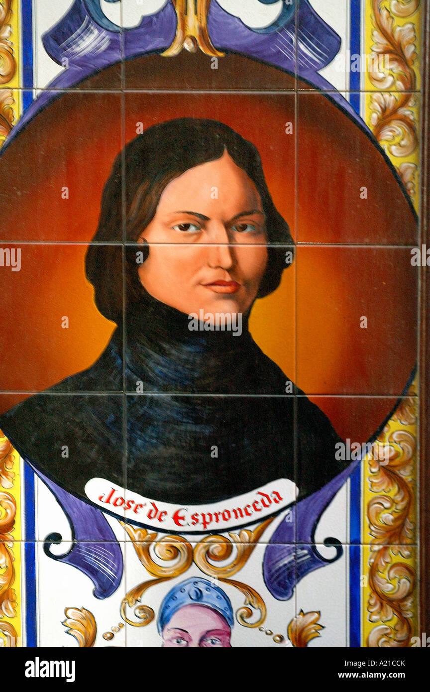 JOSE DE ESPRONCEDA SPANISH WRITER PORTRAIT Stock Photo - Alamy
