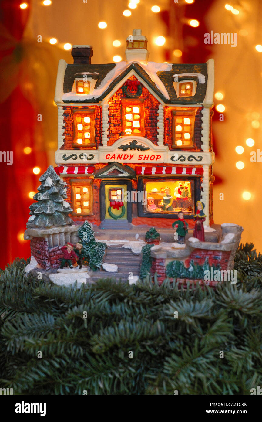 MINIATURE CHRISTMAS HOUSE Stock Photo - Alamy