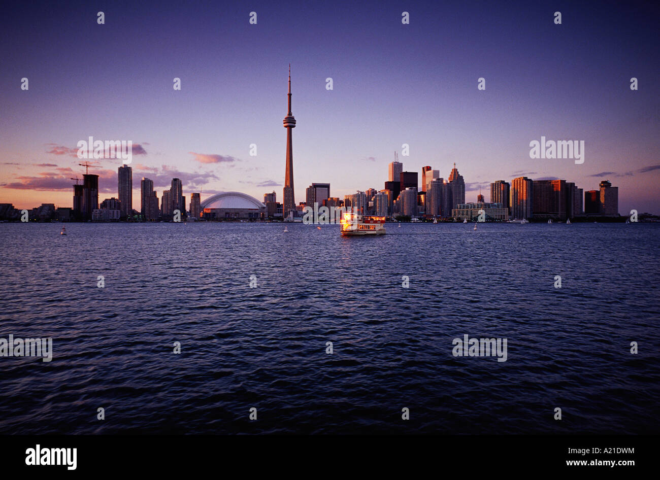 Toronto Skyline at Dusk, Ontario, Canada Stock Photo - Alamy