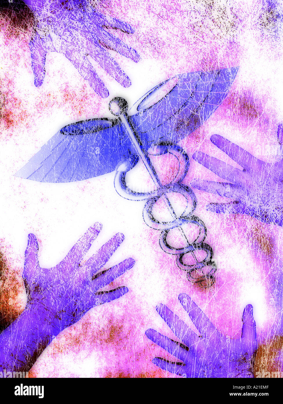 Caduceus hands hi-res stock photography and images - Alamy