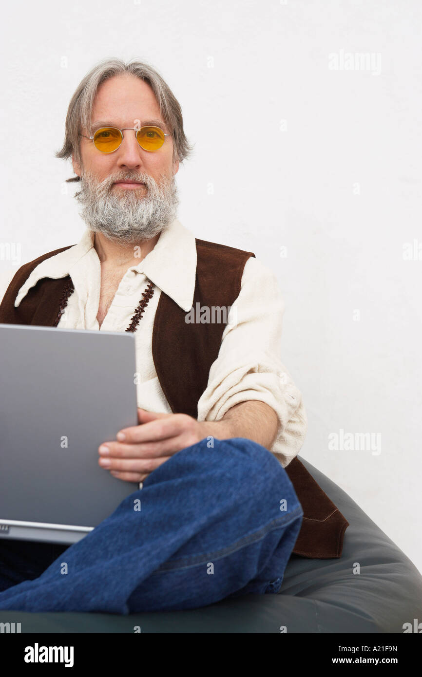 Eccentric hippie old man hi-res stock photography and images - Alamy