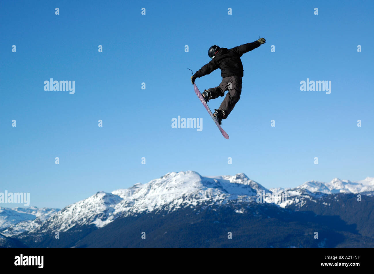 Snowboarding in Whistler Blackcomb Canaca Stock Photo - Alamy