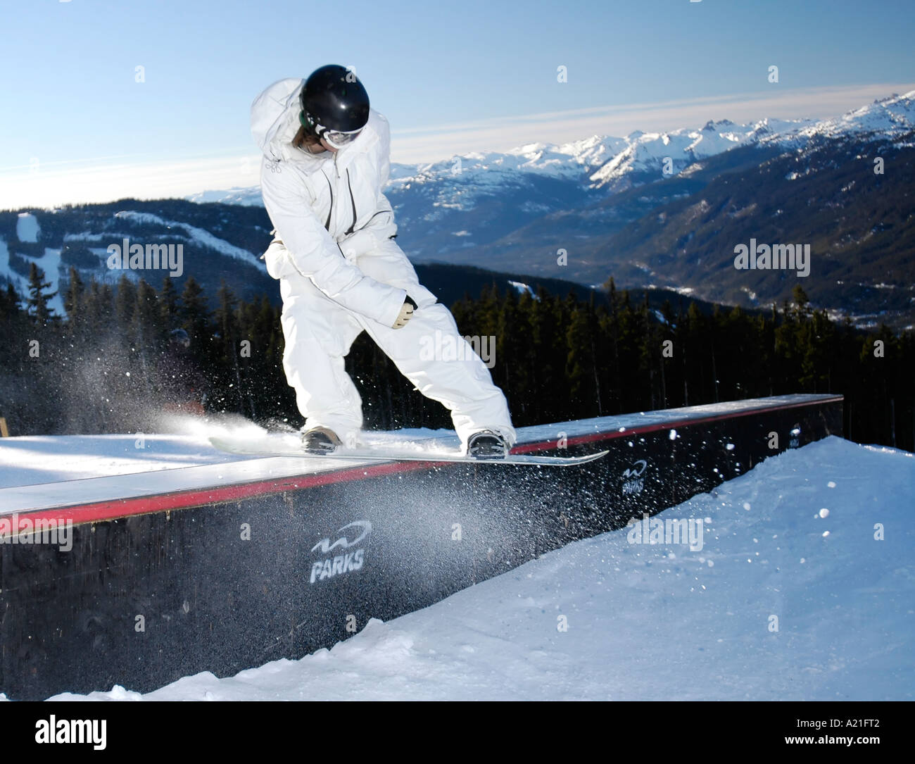 Snowboarding Rails Wallpaper