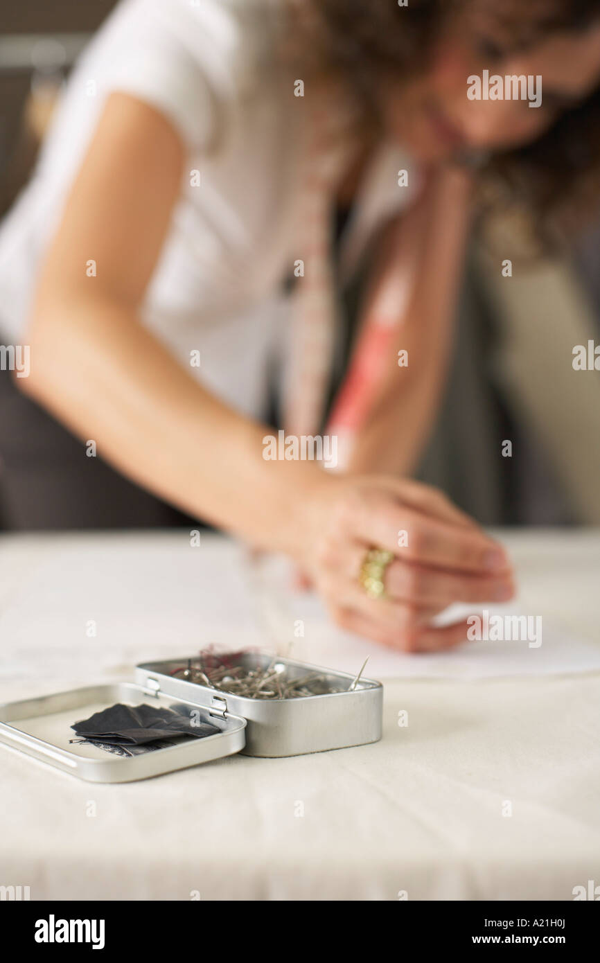 Woman Bending Over Table High Resolution Stock Photography and Images ...