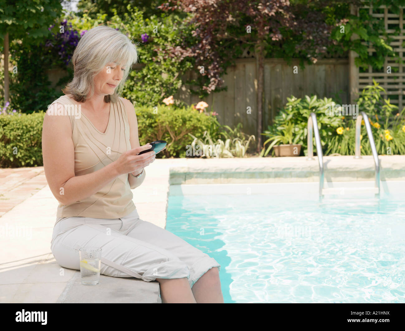60 year old woman swimming hi-res stock photography and images - Alamy