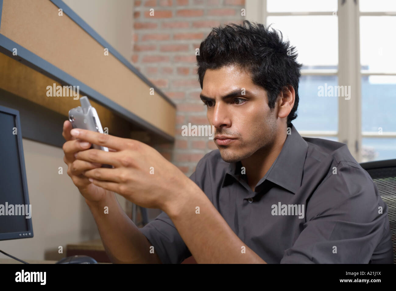 Intense phone call at work hi-res stock photography and images - Alamy