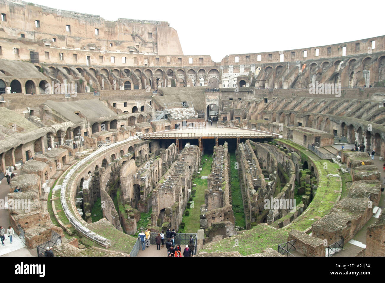 Overview of the interior of the Colosseum in Rome, Italy Stock Photo ...