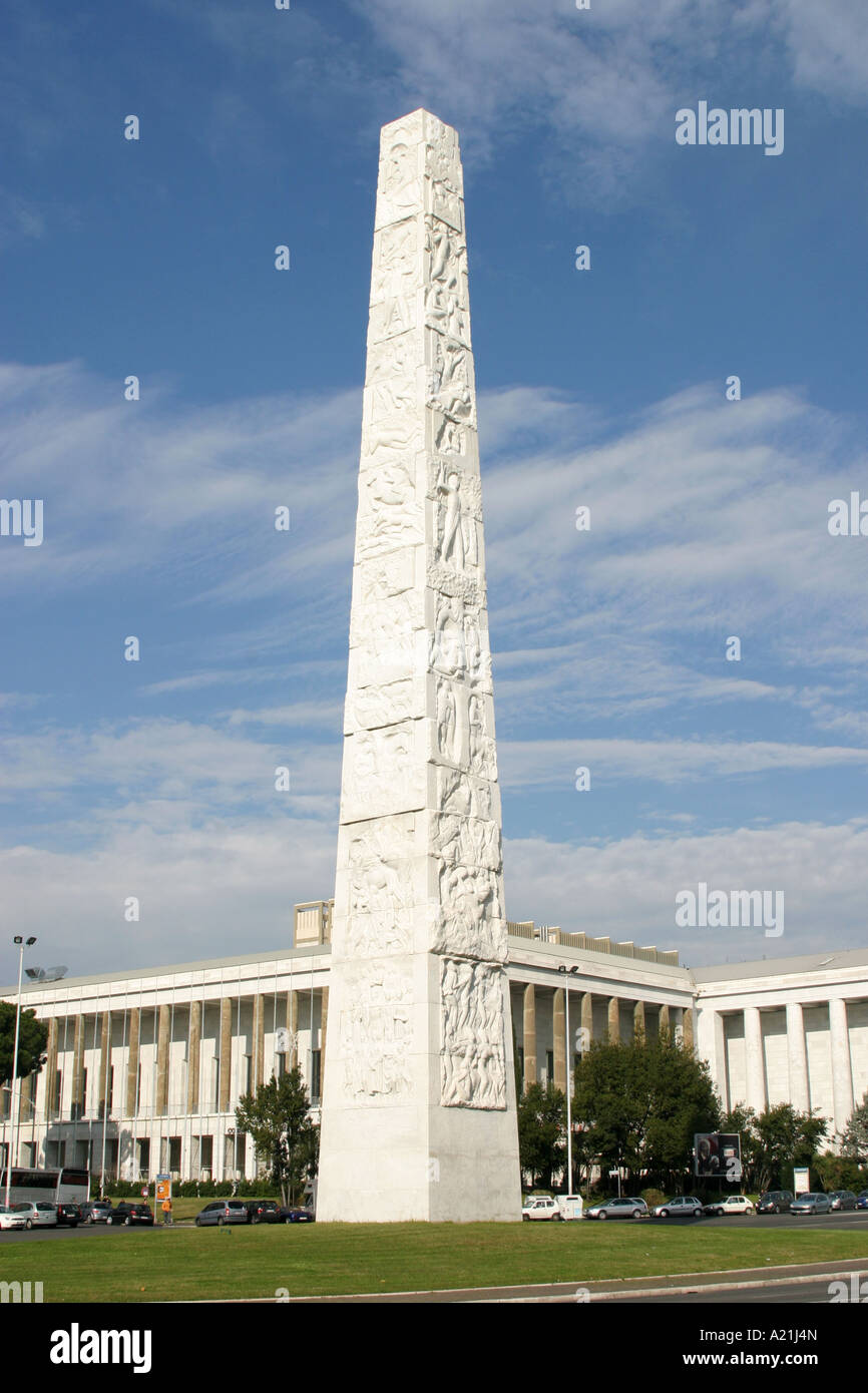 Example of Fascists architecture in Rome,Italy Stock Photo - Alamy