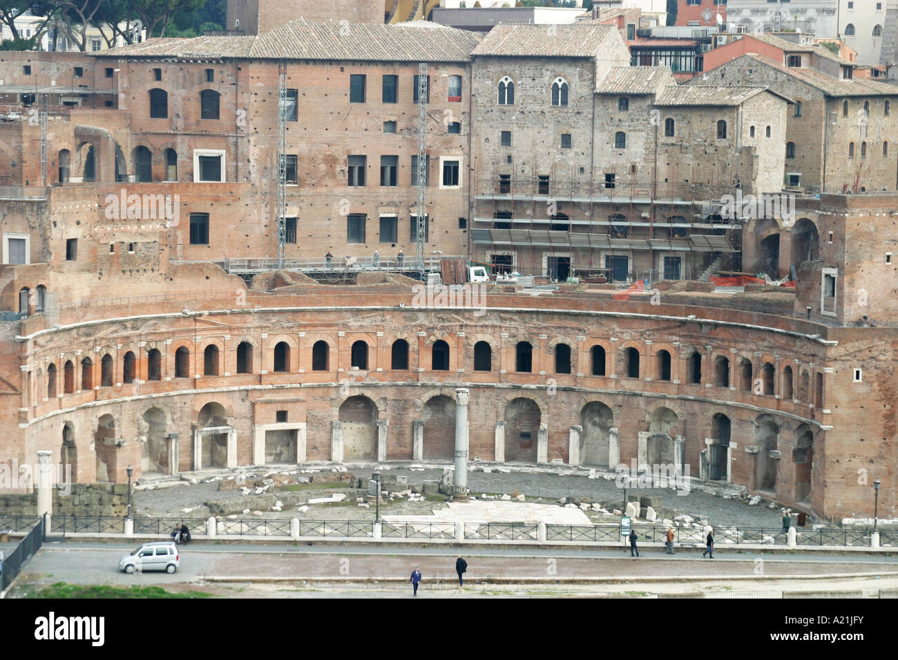 Trajans Market in the city of Rome,a large complex of ruins located by the Colosseum.Italy Stock ...