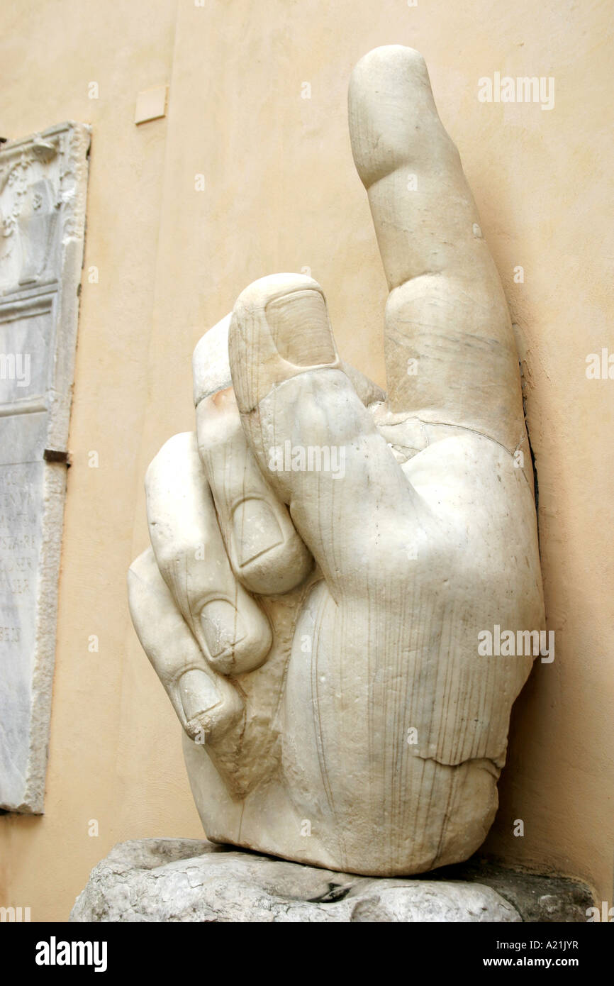 The famous pointing finger ,part of the best know giant statue Emperor ...