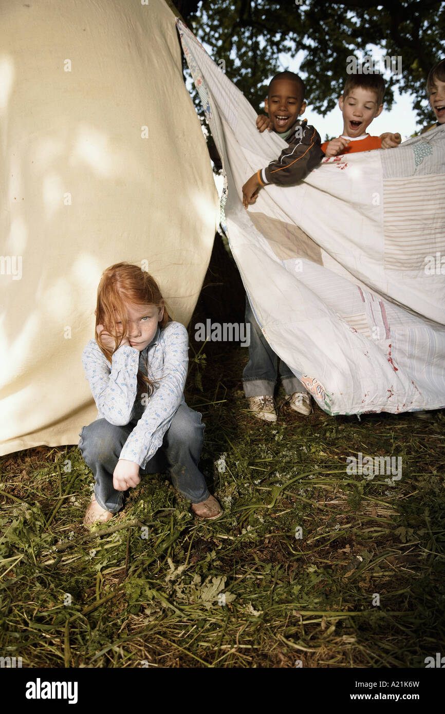 10 year old girl head in hands hi-res stock photography and images - Alamy