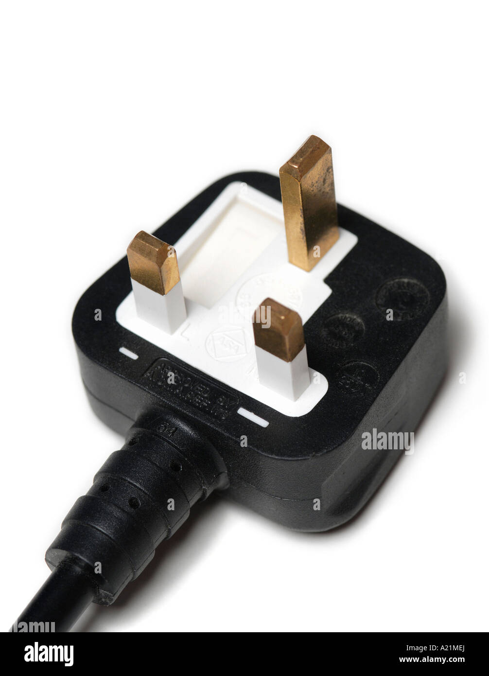 ELECTRICAL PLUG ON WHITE BACKGROUND Stock Photo - Alamy