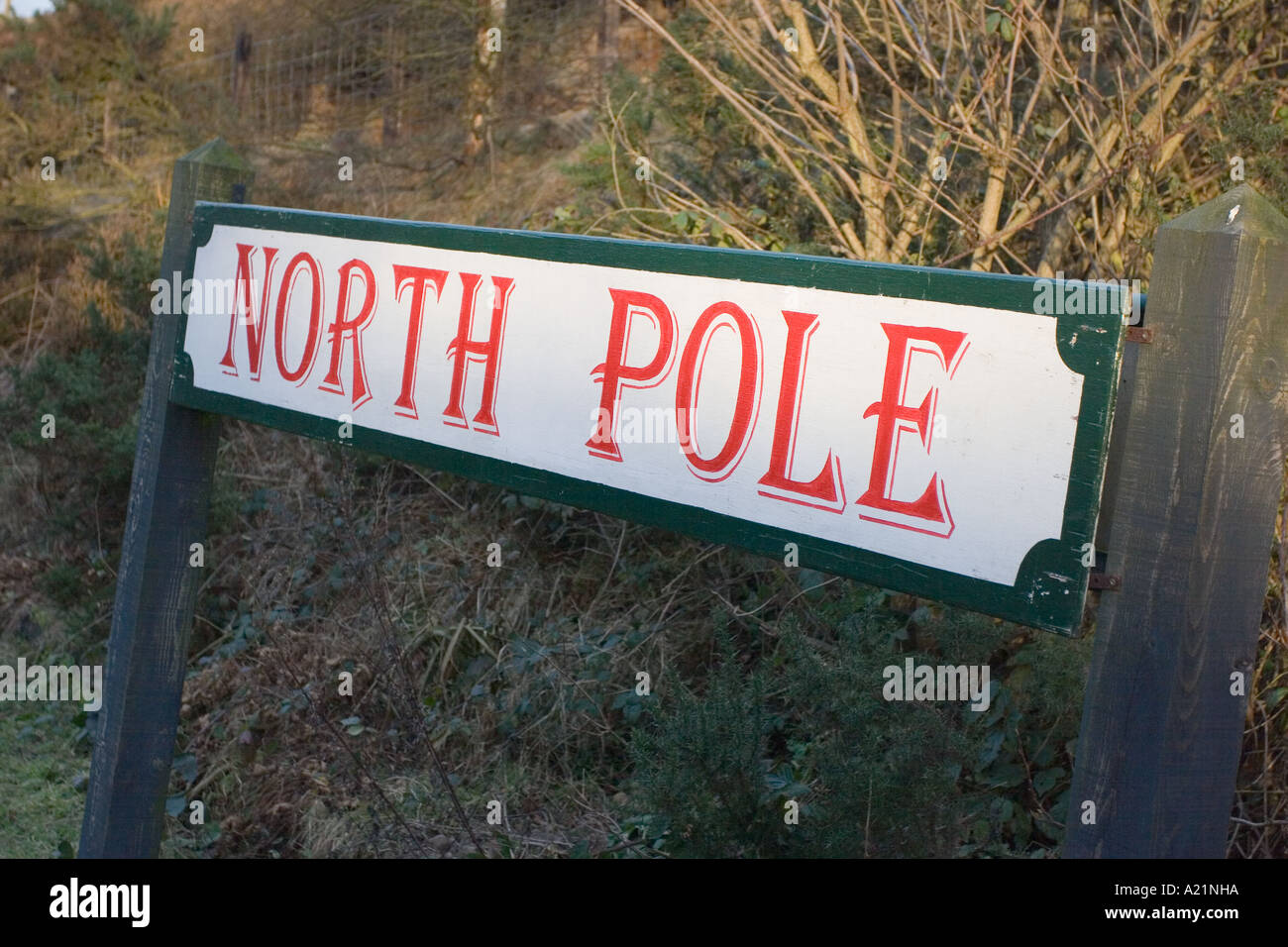 North Pole Sign Stock Photo - Alamy