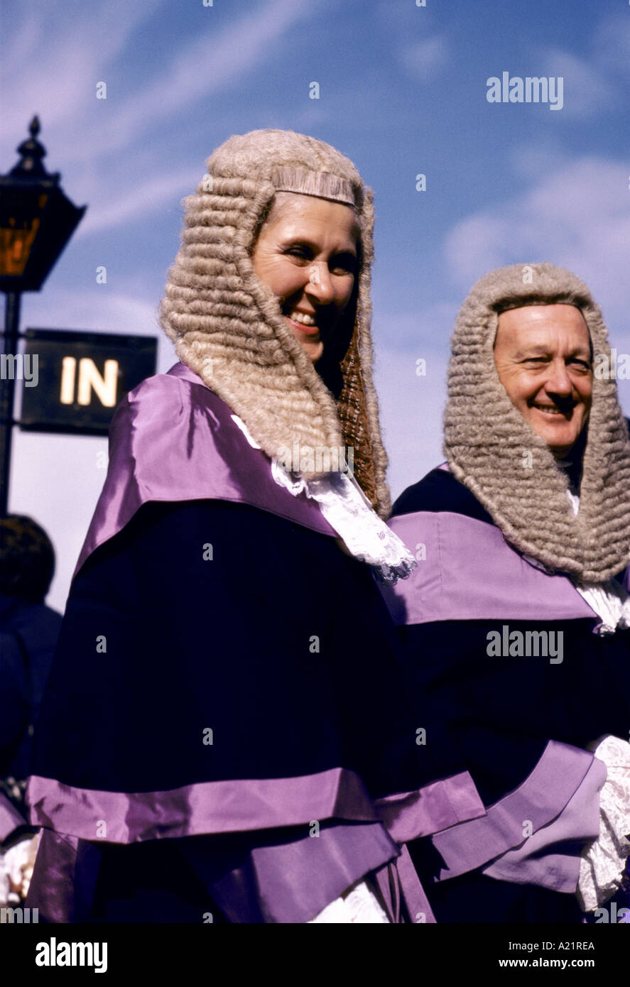 Judges in ceremonial robes at the Lord Chancellor's breakfast, London ...