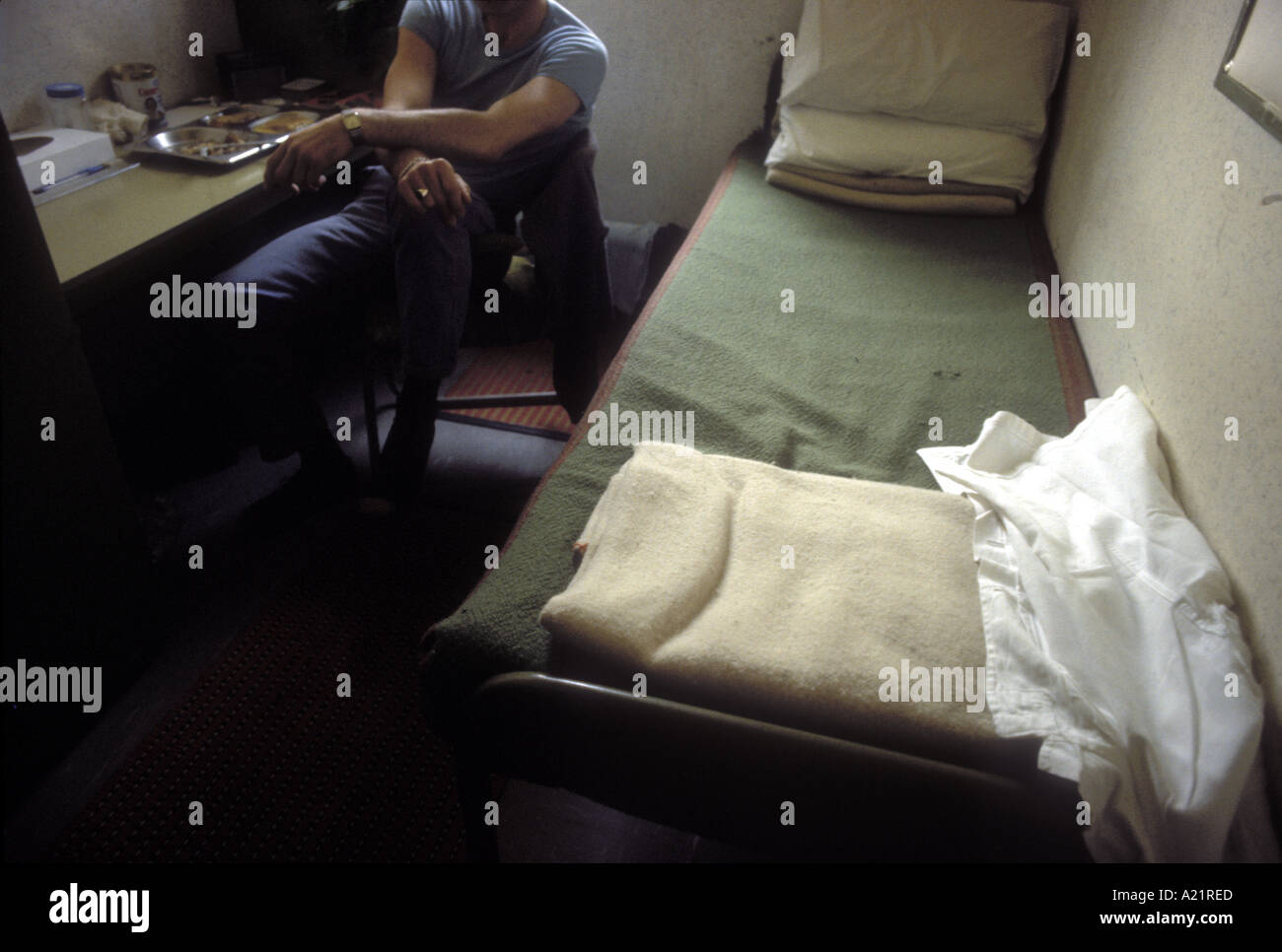 Inmate just finished eating in his cell, HM Prison Featherstone ...