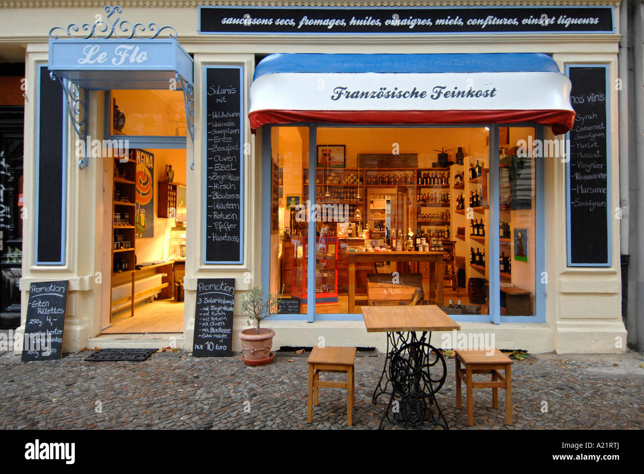 German delicatessen on Husemannstrasse in East Berlin's Mitte district ...