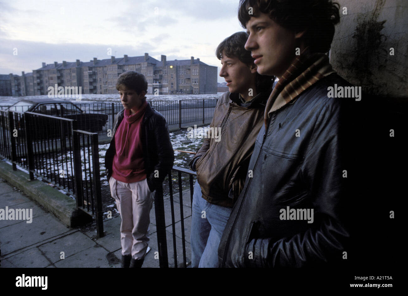 Unemployed young men in Glasgow, Scotland, United Kingdom Stock Photo ...
