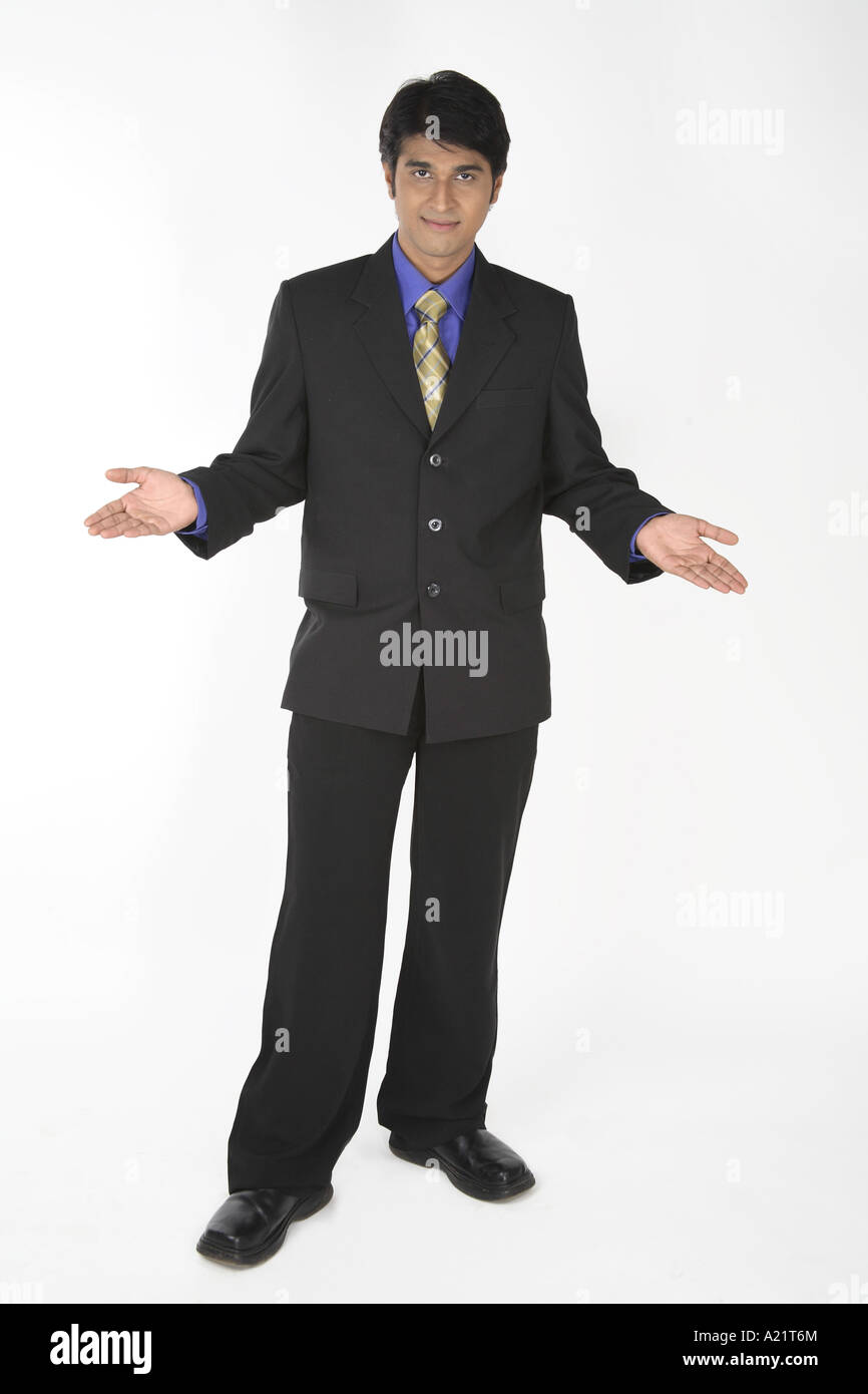 Man wearing suit hands open hi-res stock photography and images - Alamy
