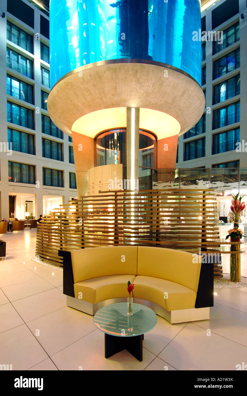 The atrium and aquarium of the Radisson hotlel on Karl Liebknecht ...