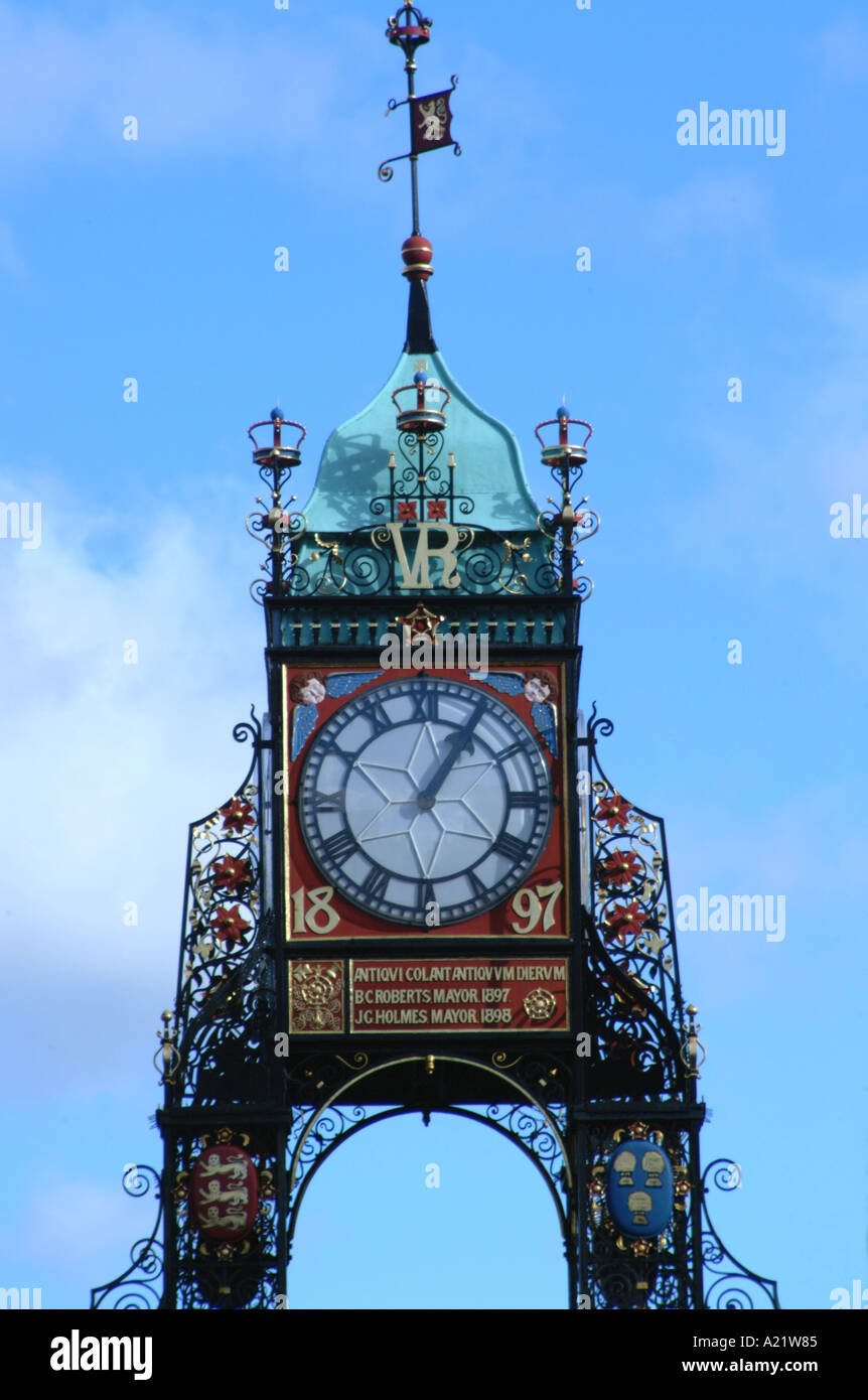 East Gate Clock Chester Stock Photo - Alamy